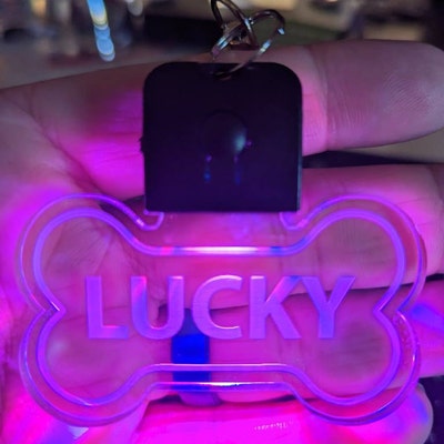Human Pup Necklace Light up Dog Tag Color Changing - Etsy