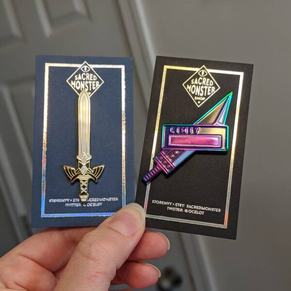 Monochrome Master Sword Pin - Etsy