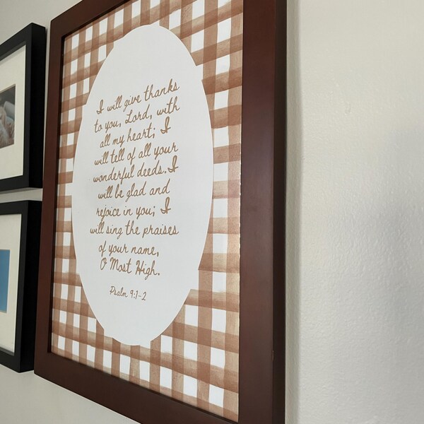 Blue and White Christian Poster, Modern Beachy Wall Art Trendy Bible ...