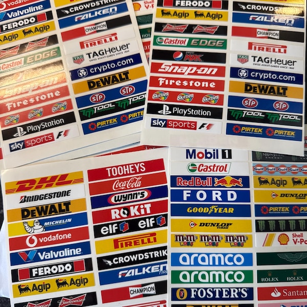 Scalextric Slot Car Decal Sticker Sheet - Model Racing 1/32 1/24 ...