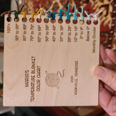 Personalized Temperature Blanket Color Chart 2024 Temperature Blanket ...