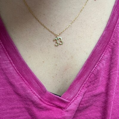 Custom Number Necklace Number Jewelery Date Necklace Number Pendant ...