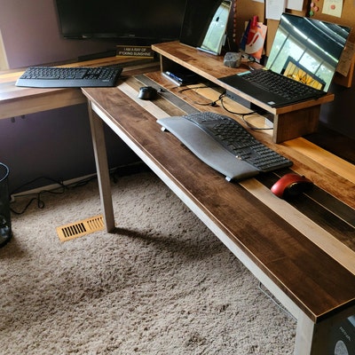 Solid Wood Desk the Westley Modern Farmhouse Style Laptop Table ...