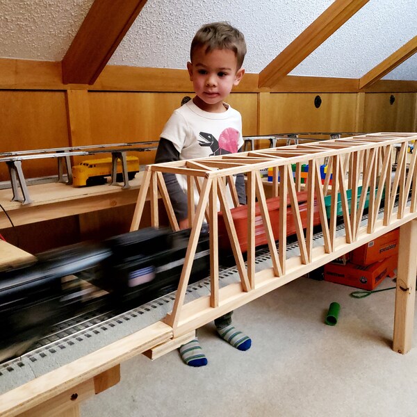 O Gauge Handmade 24 Thru Truss Bridge With White Oak Bridge Ties for ...