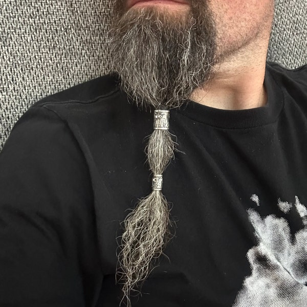 Sterling Silver Beard Beads - Hair Beads - Beard Jewelry - Beard ...