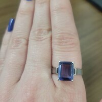 R575 Classic Mt St Helens Twilight Lavender Purple Helenite Emerald-cut ...