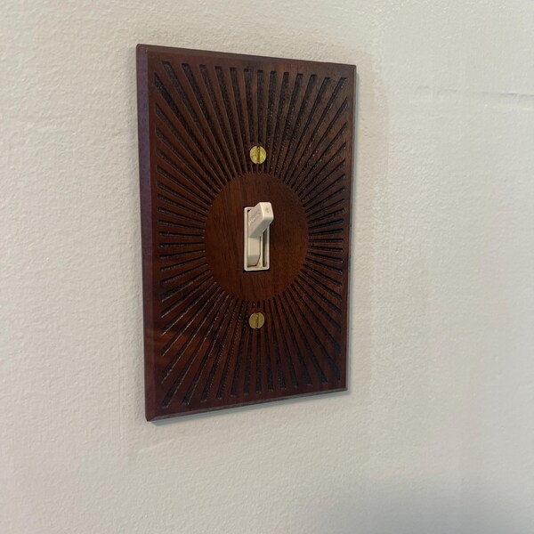 3 Pack Wood Light Switch Plate Cover for Outlets and Plugs in Your Mid ...