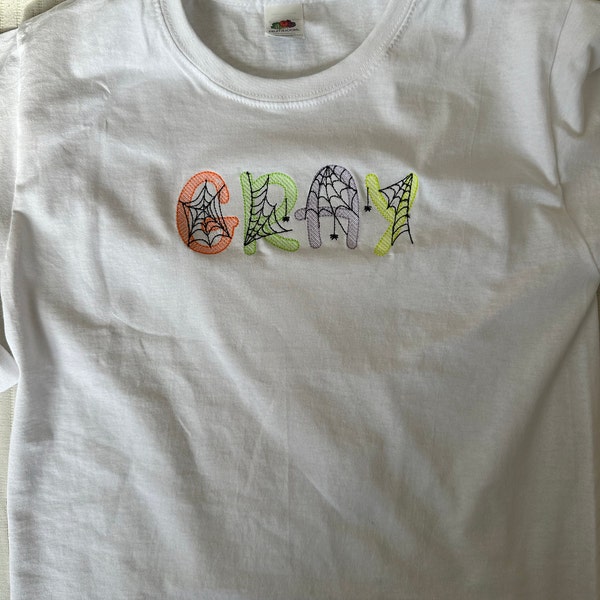 Spiderweb Font Embroidery Spider's Web Alphabet Halloween Cobweb Spooky ...