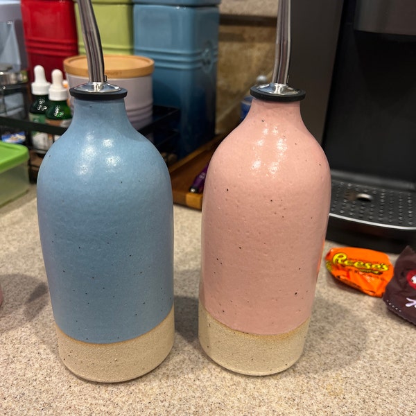 Handmade Ceramic Pastel Oil Pourer in Small or Large - Etsy