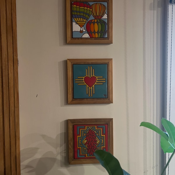 Ceramic Tile Wood Frame: Custom 8-inch X 8-inch Real Wood Frame for ...