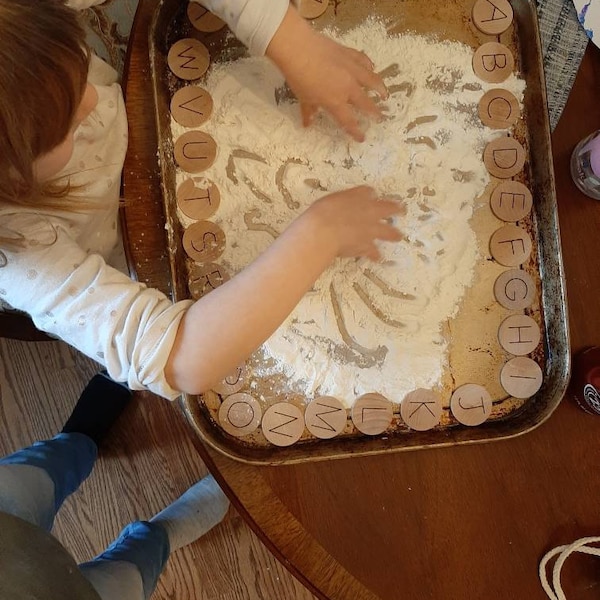 Montessori Alphabet Wood Discs / Lowercase Alphabet / Alphabet Flash ...