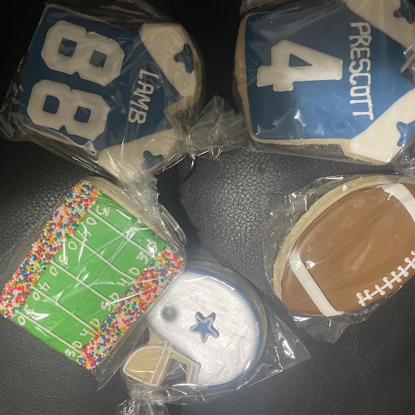 Football Cookies - ANY TEAM AVAILABLE - Baker's Dozen - Etsy
