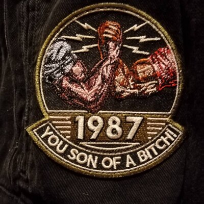 Predator Movie Dutch and Dillon Son of A Bitch Handshake Embroidered ...