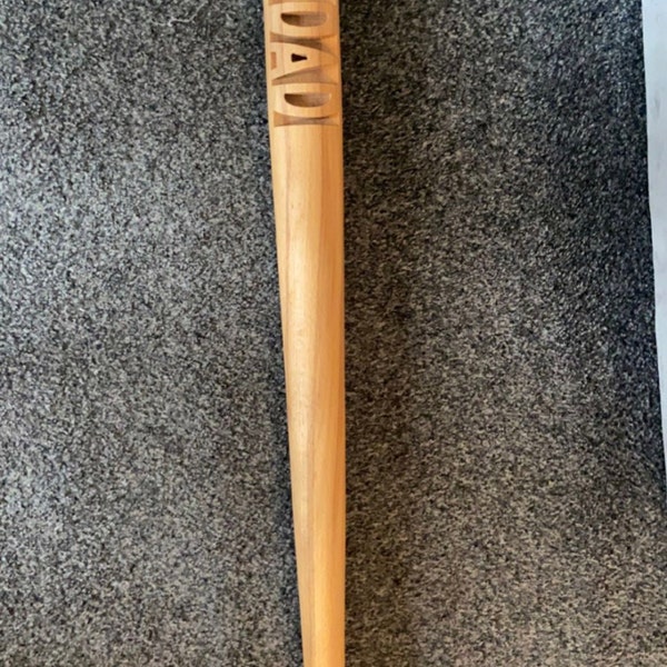 Custom Carved Baseball Bat Personalized Gift for Dad Him Man Cave ...