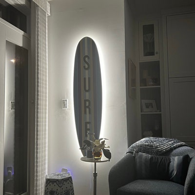 Surfing Inspired Accent Wall Led Light: Blue Marble Effect - Etsy