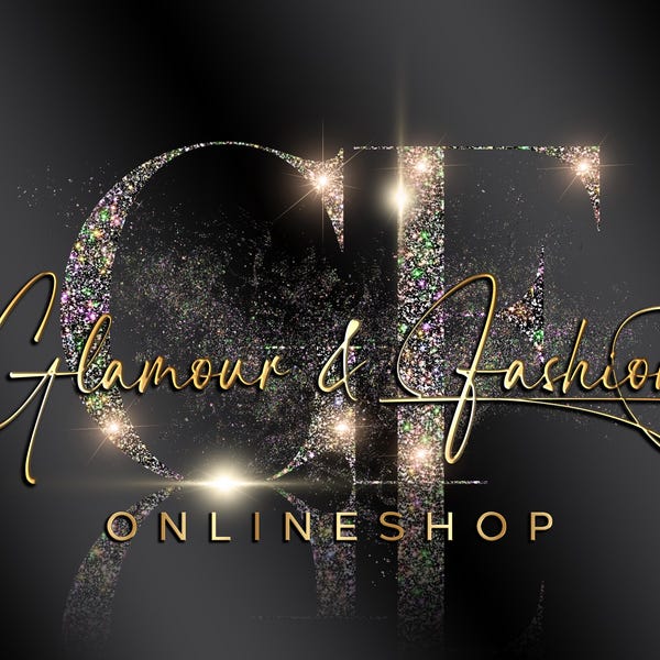 Beauty Logo, Glitter Logo, Glam Logo, Lux Logo, Sparkle Glitter Logo ...
