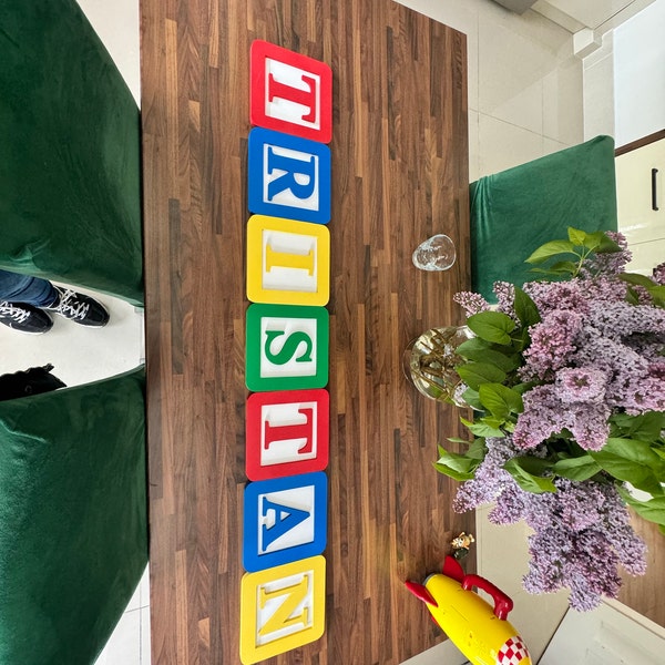 Toy Story Style Wooden Alphabet Blocks: Personalized Nursery Decor - Etsy