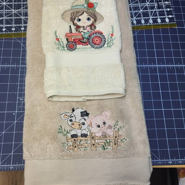 Cow and Pig Embroidery Design, Animals Embroidery Design Machine, Farm ...