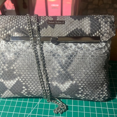 Genuine Python Leather, Natural Python Leather, Hide Snake Skin, Brown ...