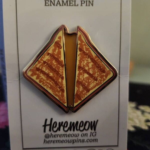 Grilled Cheese Enamel Pin - Junk Food Lapel Pin Badge - Etsy