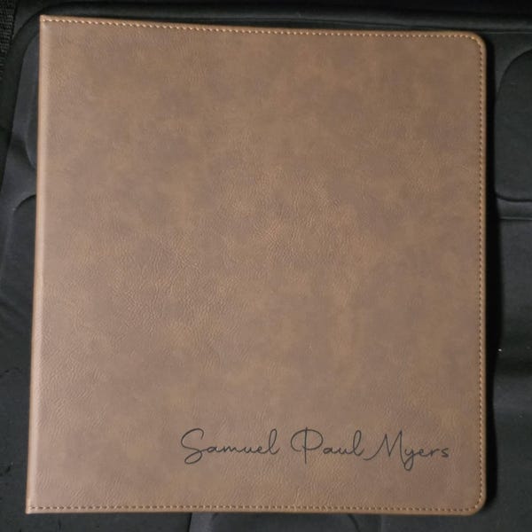 Personalized Binder, Leather Binder, Wedding Design Binder, 3-ring ...