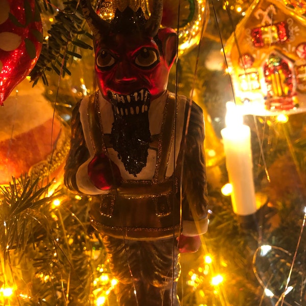 Glass Devil, Krampus, Christmas Ornament, Collectible Bauble - Etsy
