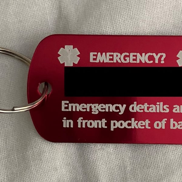Pet Emergency Keyring Personalised, Engraved, Dog/cat, Animal, Pet Home ...