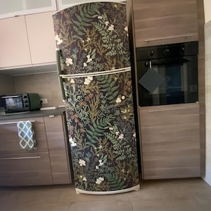 Farmhouse Fridge Wrap Wood Refrigerator Wrap Vinyl Side by Side Old ...