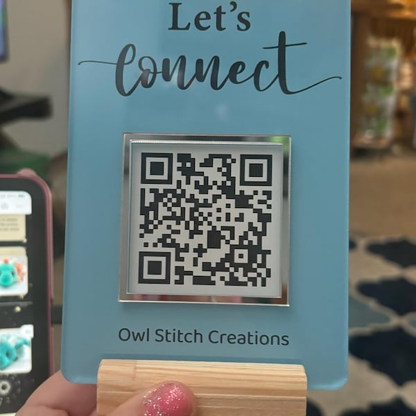 Social Media QR Code Sign | Mini QR Code Sign | Beauty Sign| Business ...