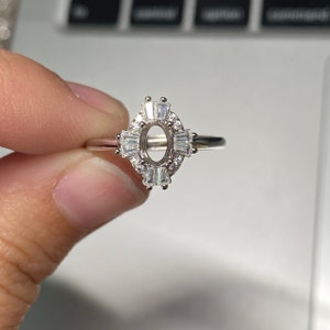 5x7mm Pear Prong Ring Settings Simple Rose Gold Plated Solid | Etsy