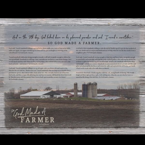 So God Made a Farmer by Paul Harvey Canvas Print, so God Made a Farmer ...