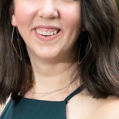 Threader Earrings Triangle Earrings Triangle Hoops Gold Threader ...