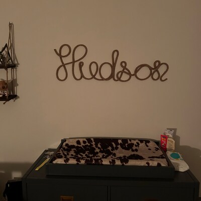 Large Wall Name Sign for Nursery, Rope Name Personalized Wall Decor ...