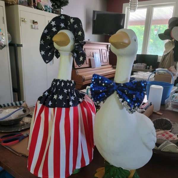 American Flag Goose Outfit Fits Large Concrete and Plastic Goose. - Etsy