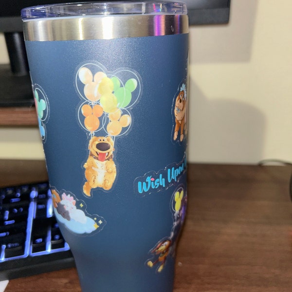 Dug Mickey Balloon Transparent Laptop Sticker/ up Pixar Disney Decal ...