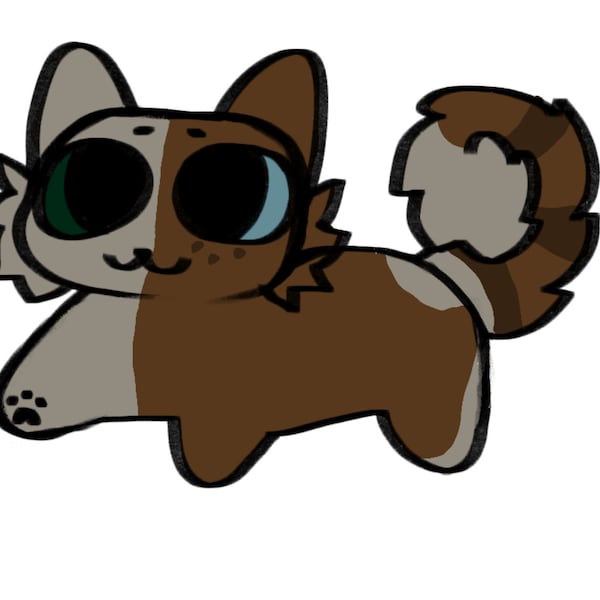 Cute Chibi Base - Feral Furry/fursona Lineart Customizable PSD - Etsy