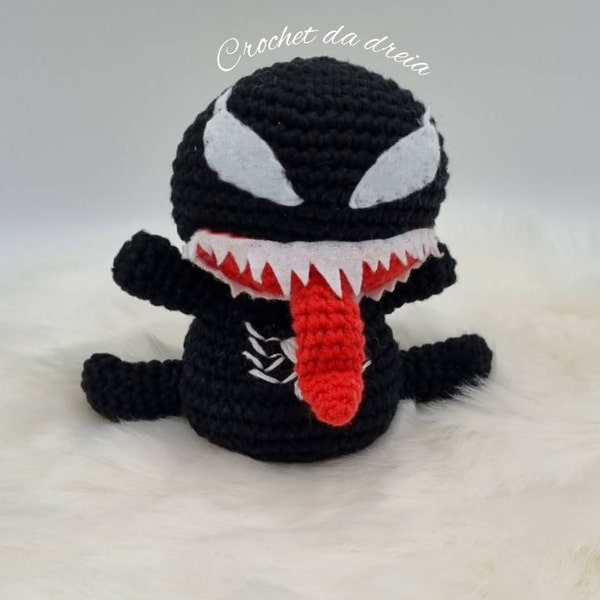 Venom Spider Chibi Amigurumi Crochet Pattern Tutorial Kawaii Toy Plush ...