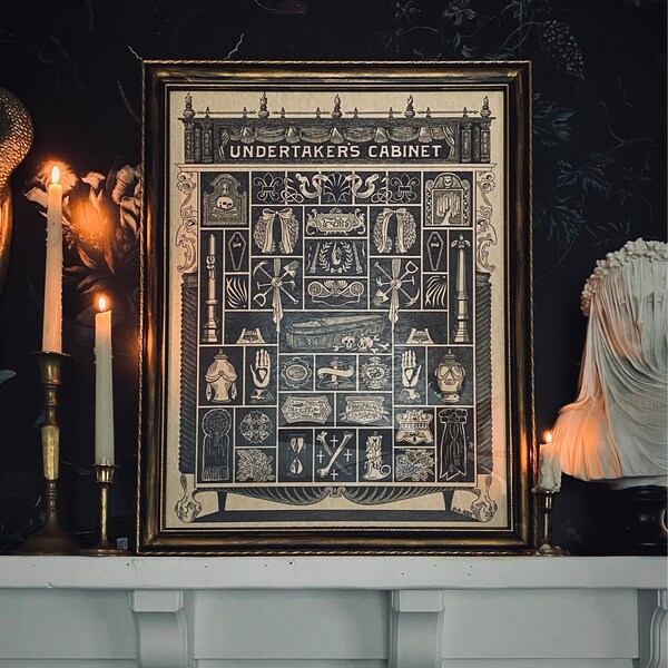 Undertaker Cabinet Poster Dismal Trader Curio Mortician Victorian ...