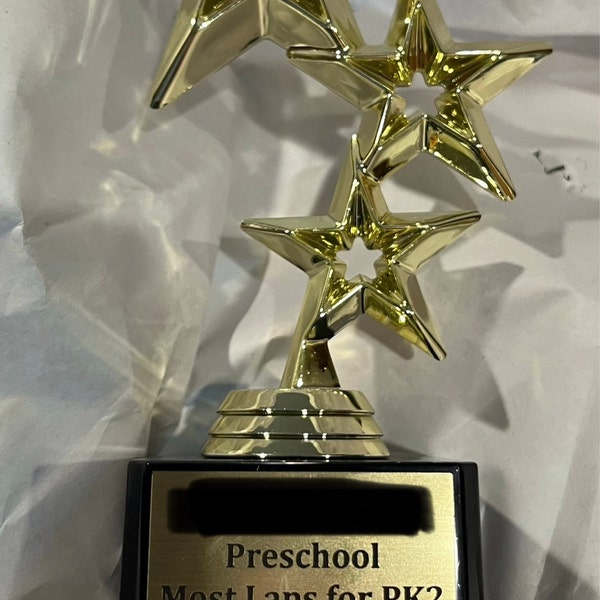 Custom 3 Star Award Trophy: Rising Star Recognition - Etsy
