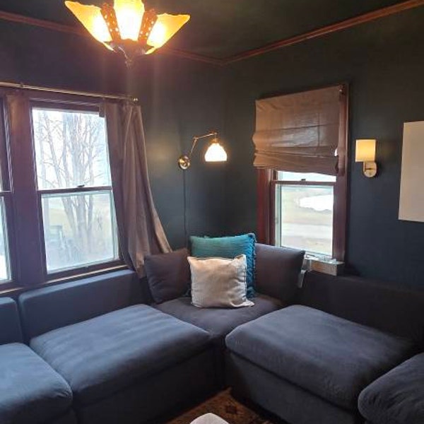 Wall Sconce With White Glass 8" White Gourd Shade and Adjustable Arm - Etsy