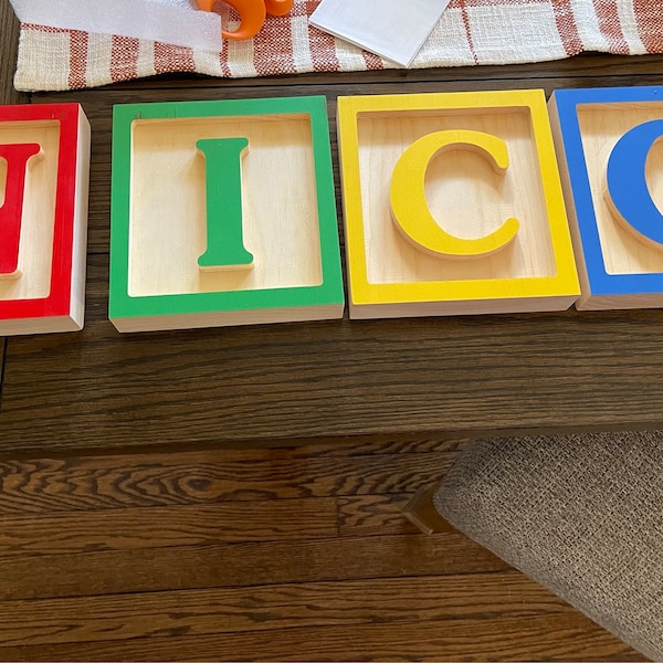 Large Wooden Letter Blocks, Large Alphabet Letter Blocks - Etsy