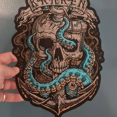 KRAKEN Large Back Patch for Vest - Etsy