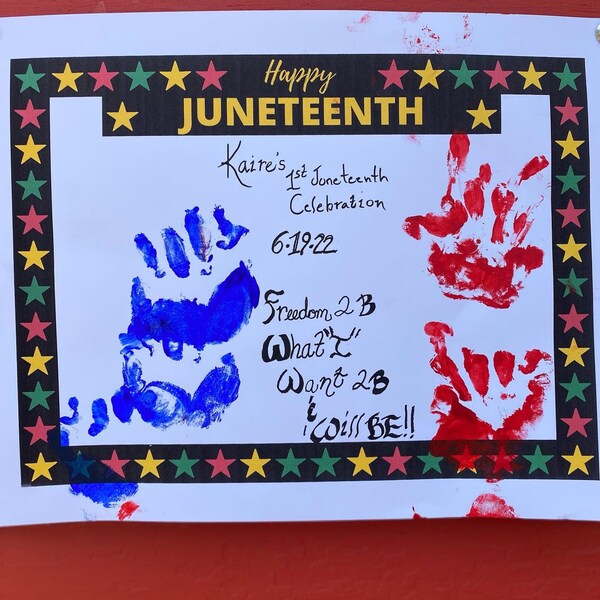 Juneteenth Craft for Kids | Printable Handprint Art | Juneteenth ...