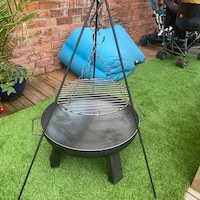 Wilderness Fire Pit With Grill and Pot Hangers - Etsy Australia