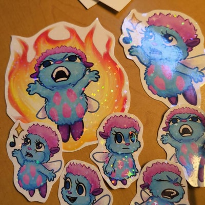 Iconic Bibble Holographic Vinyl Stickers - Etsy
