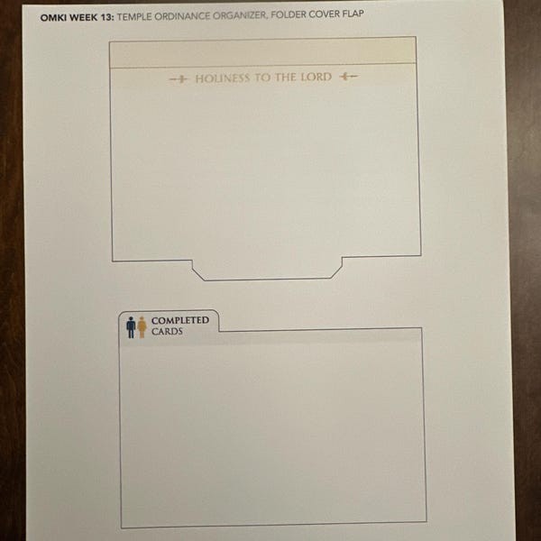 Temple Name Card Organizer | for Youth and Adults | Object Lesson ...
