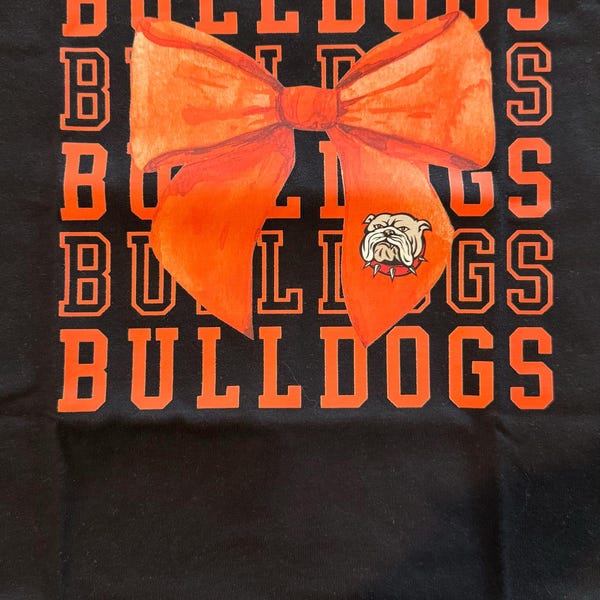 Personalized Team Mascot Bow Shirt: School Spirit T-shirt - Etsy