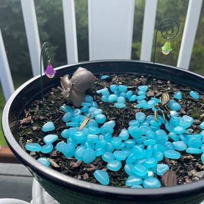 3 Glow-in-the-dark Miniature Fairy Garden Mushrooms With - Etsy