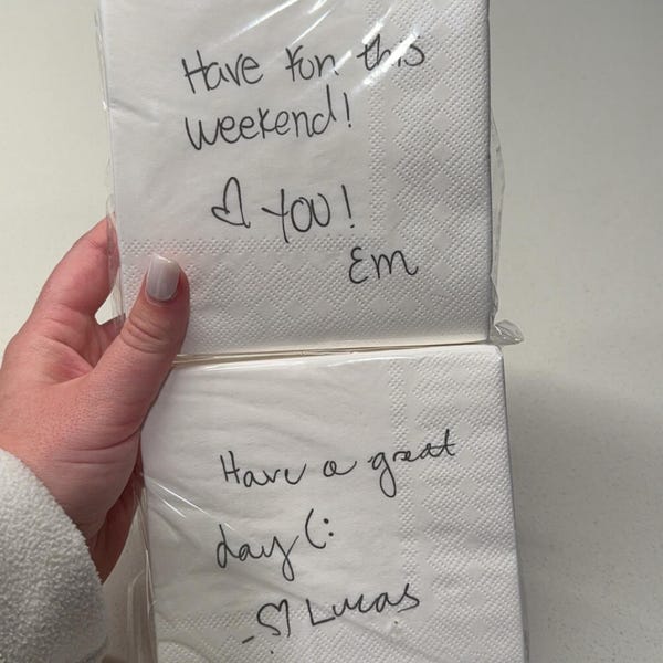 Custom Love Note Handwriting Napkins,custom Love Note Paper Napkins ...