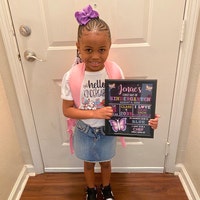 First Day of School Sign, Girl First Day of School Sign, Back to School ...